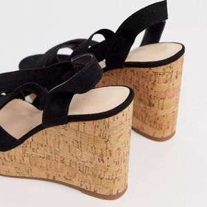 Truffle Collection | Shoes | Truffle Collection Black Tie Ankle Cork ...